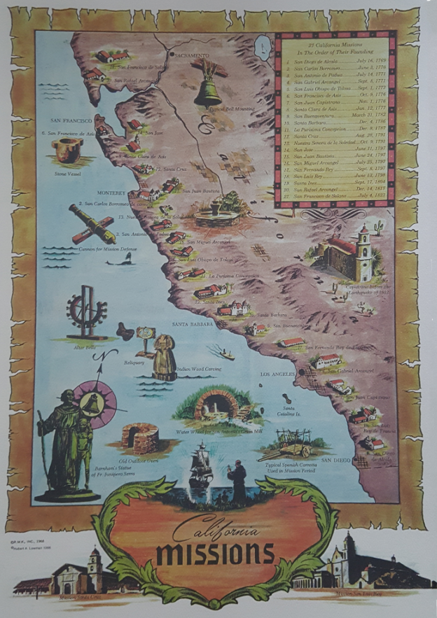Full Color Mission Map – The California Mission Store